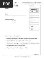 Science Paper 2. Question Paper. Stage 4. Cambridge Primary Progression ...
