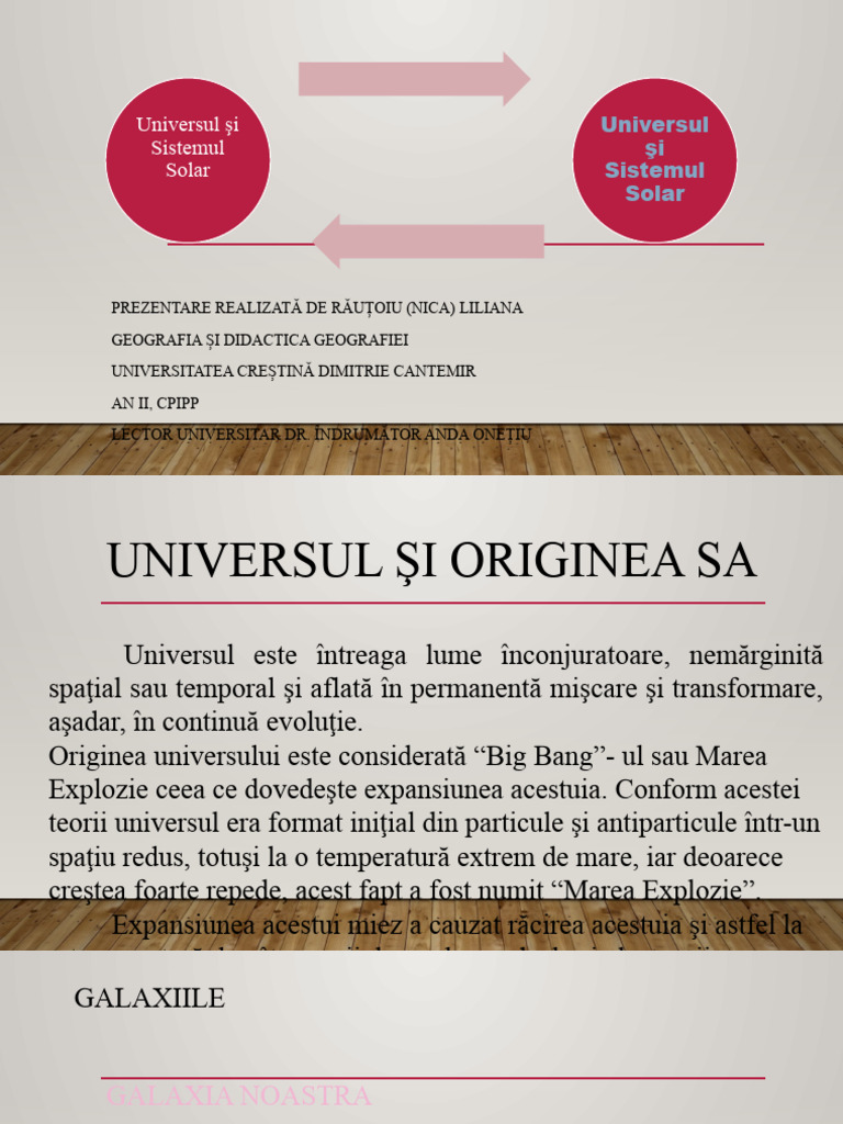 Universul Si Sistemul Solar-Prezentare 15.12.2023 | PDF