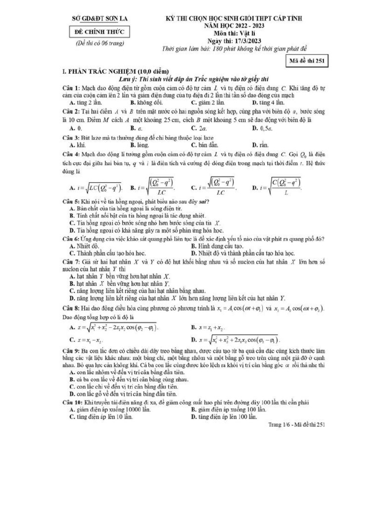 De Thi HSG Cap Tinh | PDF