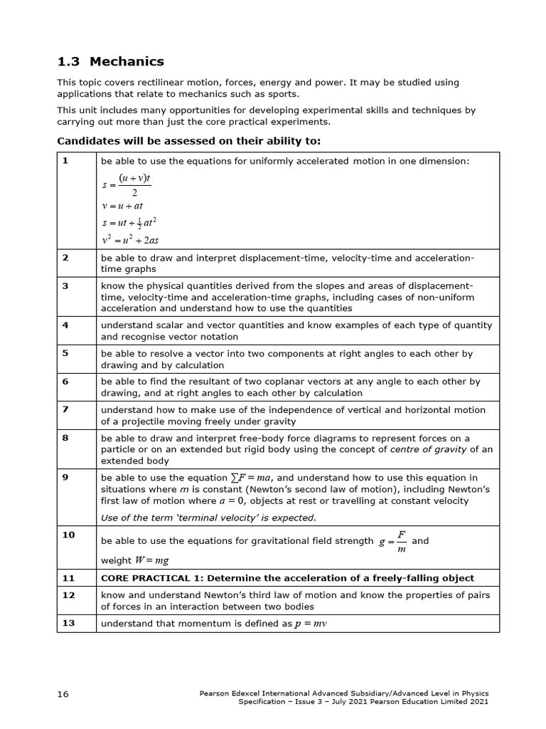 International A Level Physics Specification | PDF | Deformation ...