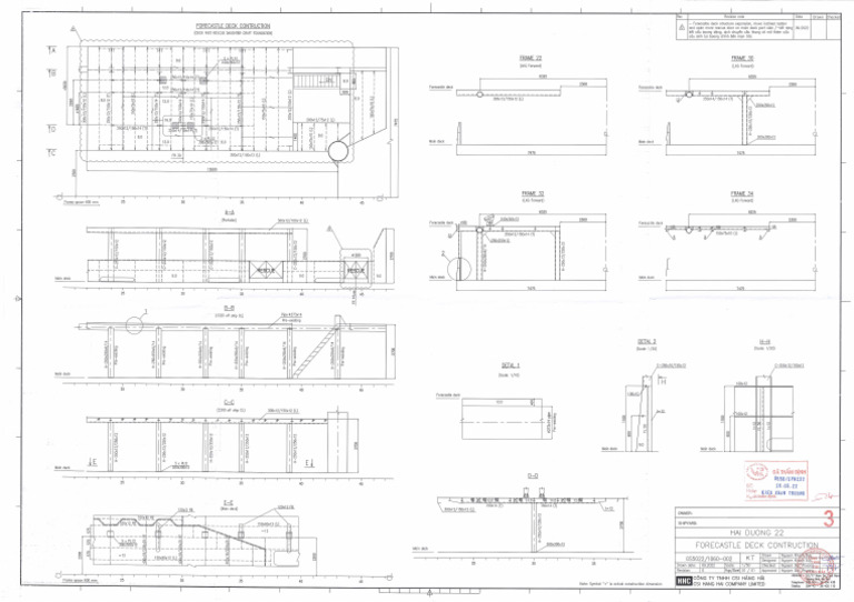 Forecastle Deck Contruction - HD22 - Rev0 | PDF
