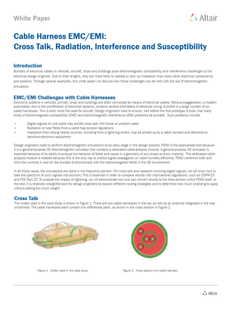 EMC/EMI Challenges in Cable Harnesses | PDF | Electromagnetic ...