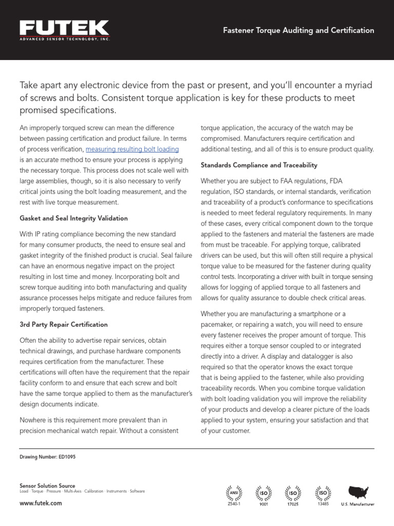 Fastener Torque v2 | PDF