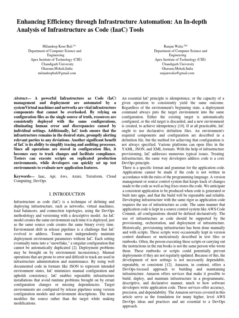 Terraform Papaer | PDF | Computing | Information Technology