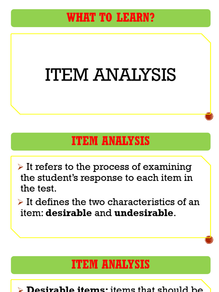 Understanding Item Analysis in Testing | PDF
