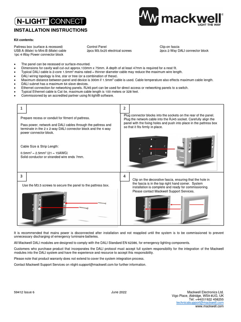 N-Light CONNECT Installation Instructions-V6 | PDF | Electrical ...
