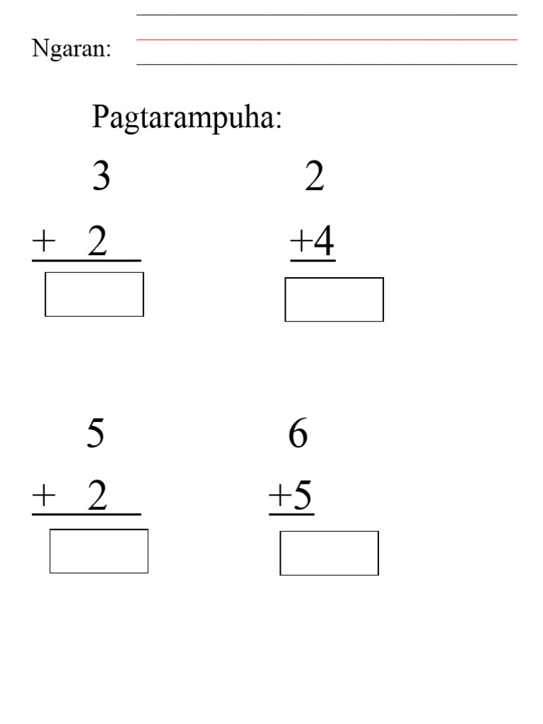 Addition Worksheet | PDF