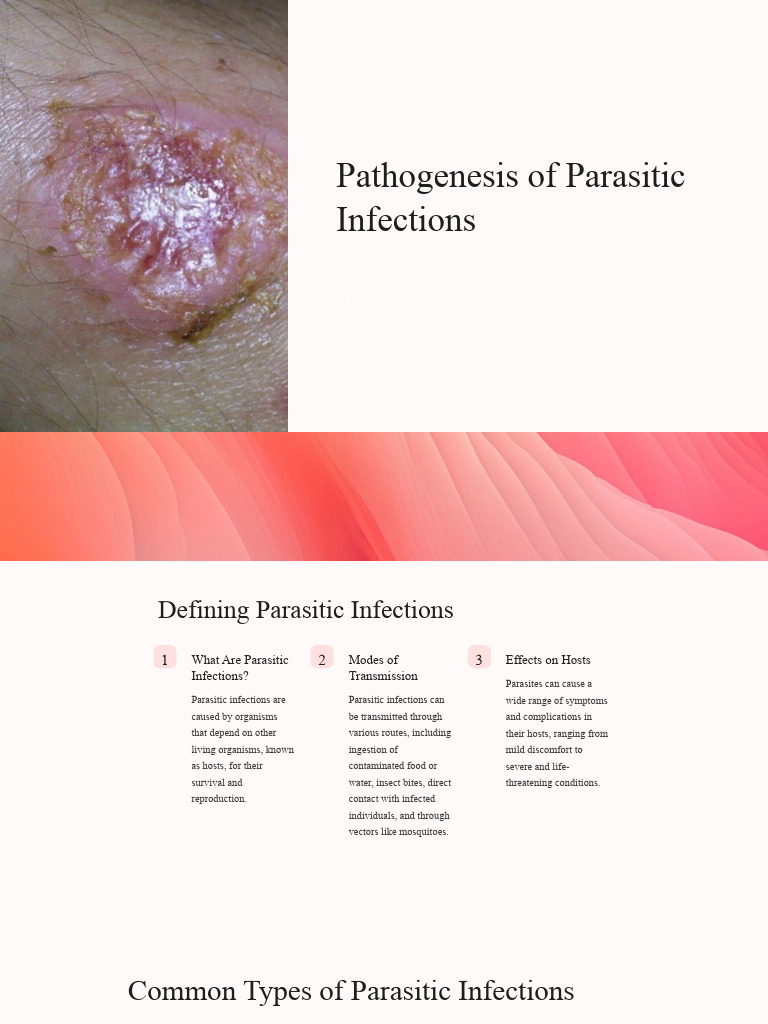 Pathogenesis of Parasitic Infections With Examples | PDF | Parasitism ...