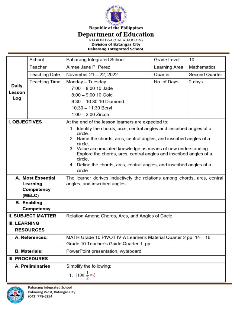 Circles Lesson | PDF | Cognitive Science | Behavior Modification