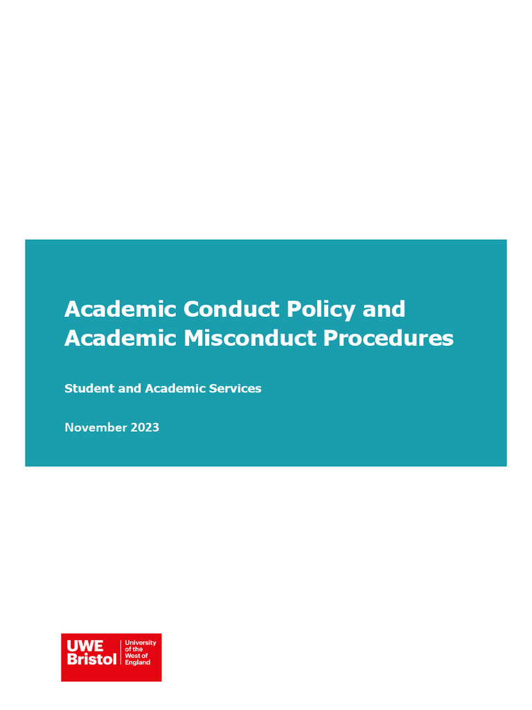 Academic Conduct Policy and Academic Misconduct Procedures | PDF ...