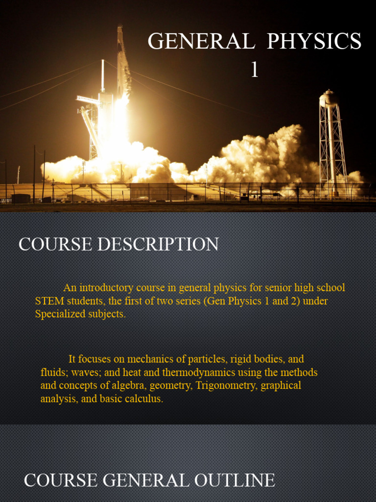 12th Grade - Physics 1 Orientation | PDF