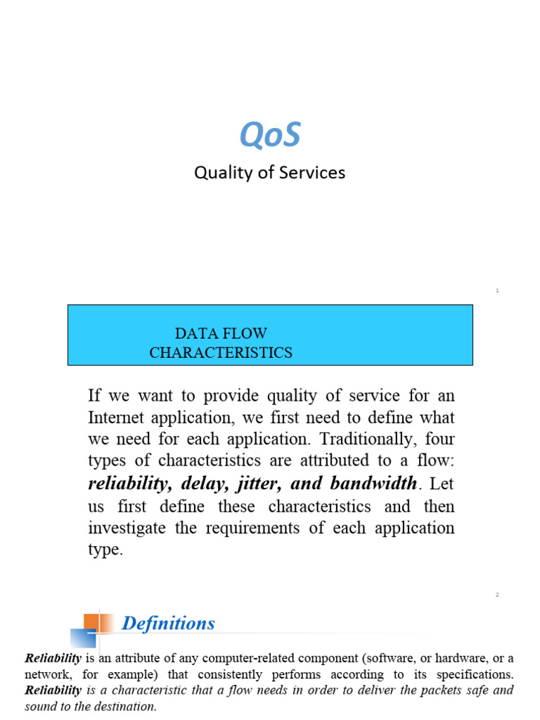 Quality of Services | PDF | Quality Of Service | Computer Network