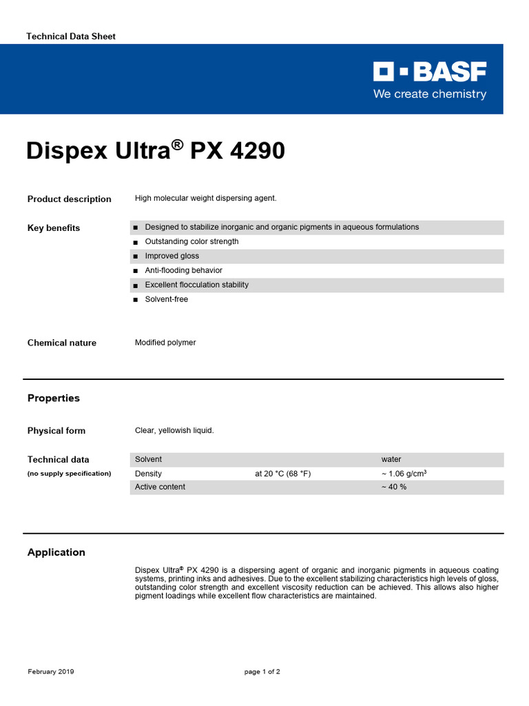 Dispex-Ultra-PX-4290_TDS | PDF