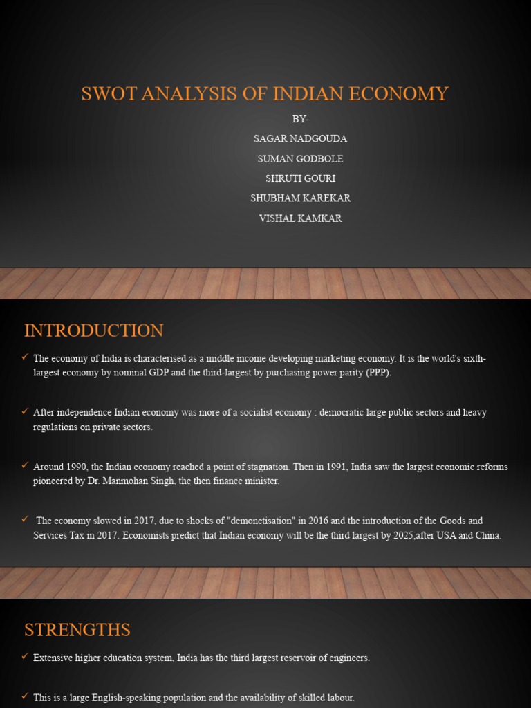 SWOT Analysis of Indian Economy | PDF | Economy Of India | Recession