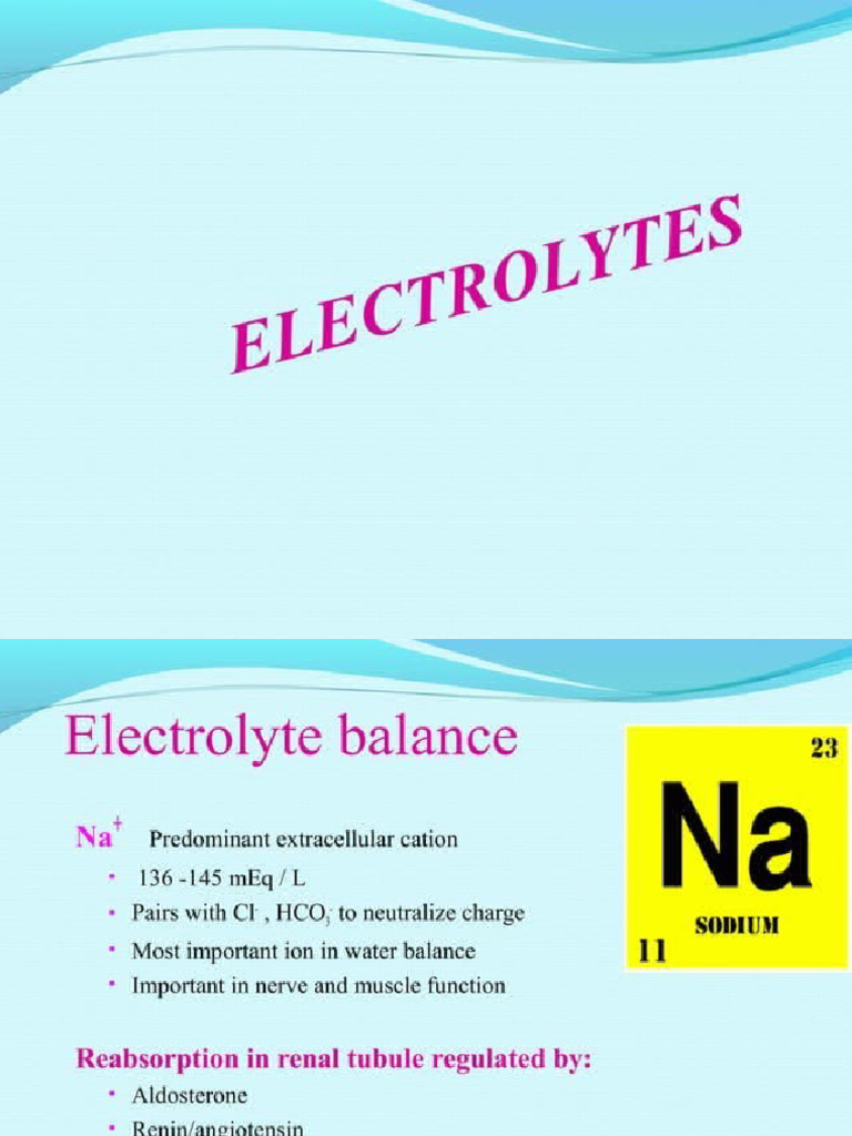 Fluid & Electrolytes Balance | PDF