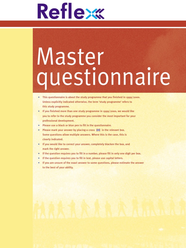 REFLEX Master Questionnaire Layout | PDF | Higher Education ...