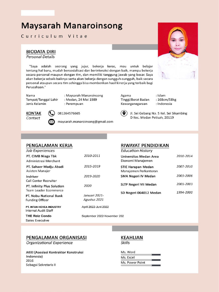 CV Maysarah Terbaru | PDF