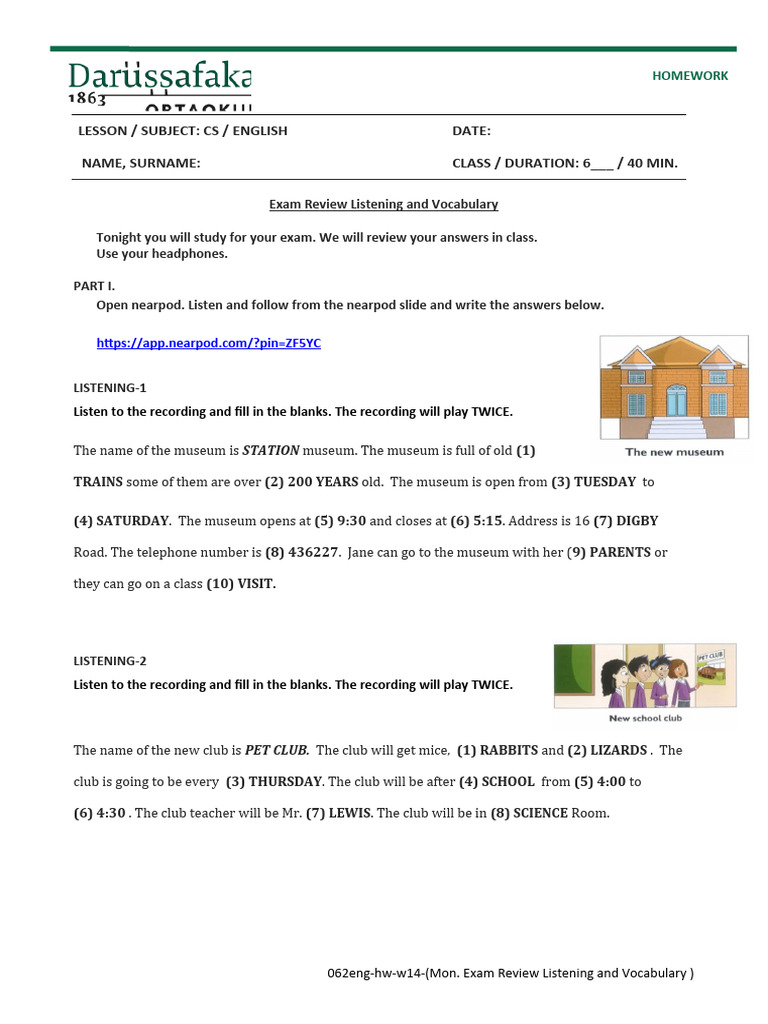 062eng HW w14 Answers (Monday) | PDF