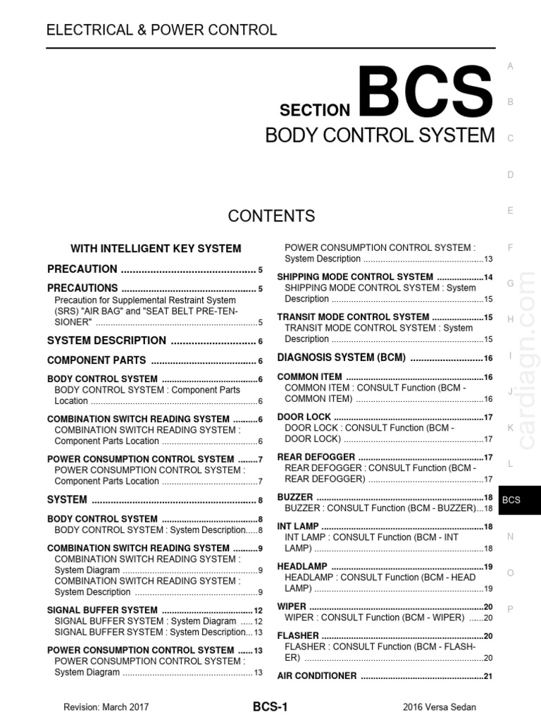 Body Control System: Section | PDF | Technology & Engineering