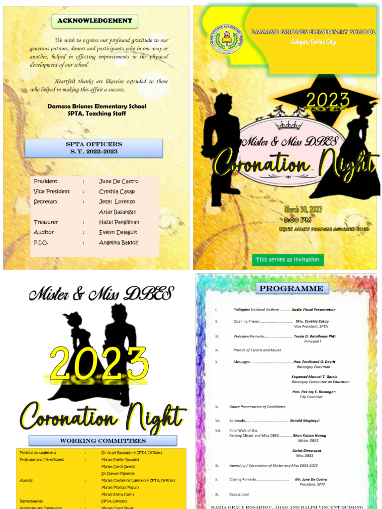 Coronation Night Program | PDF