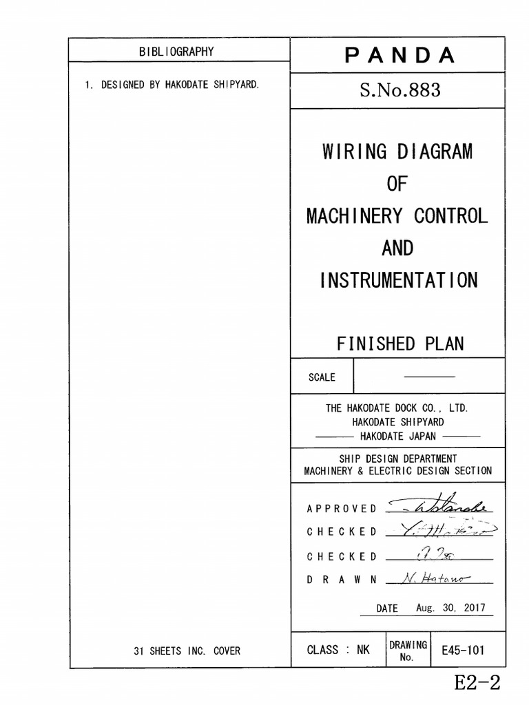 E2-2 Wiring Diagram of Machinery Control and Instrumentation | PDF ...