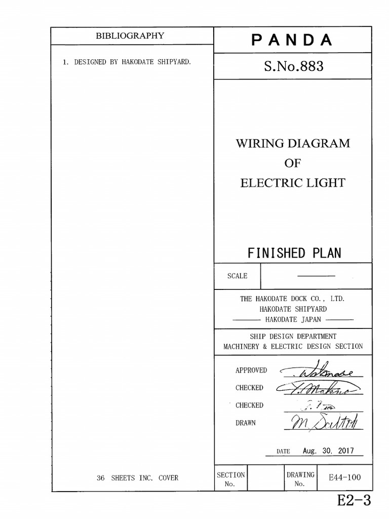 E2-3 Wiring Diagram of Electric Light | PDF