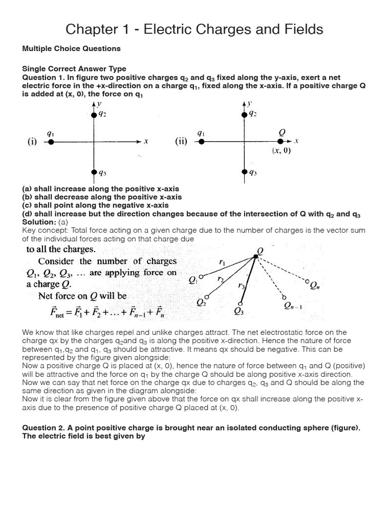 CH 1 | PDF | Electric Charge | Electric Field