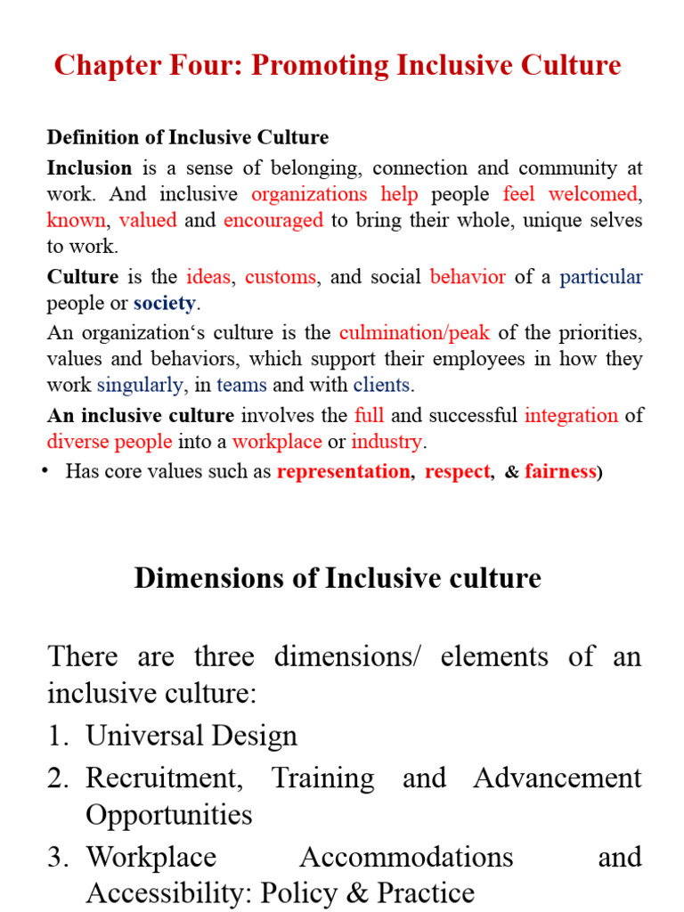 Inclusiveness Chap 4,5,6,7, and 8PPT | PDF | Inclusion (Education ...