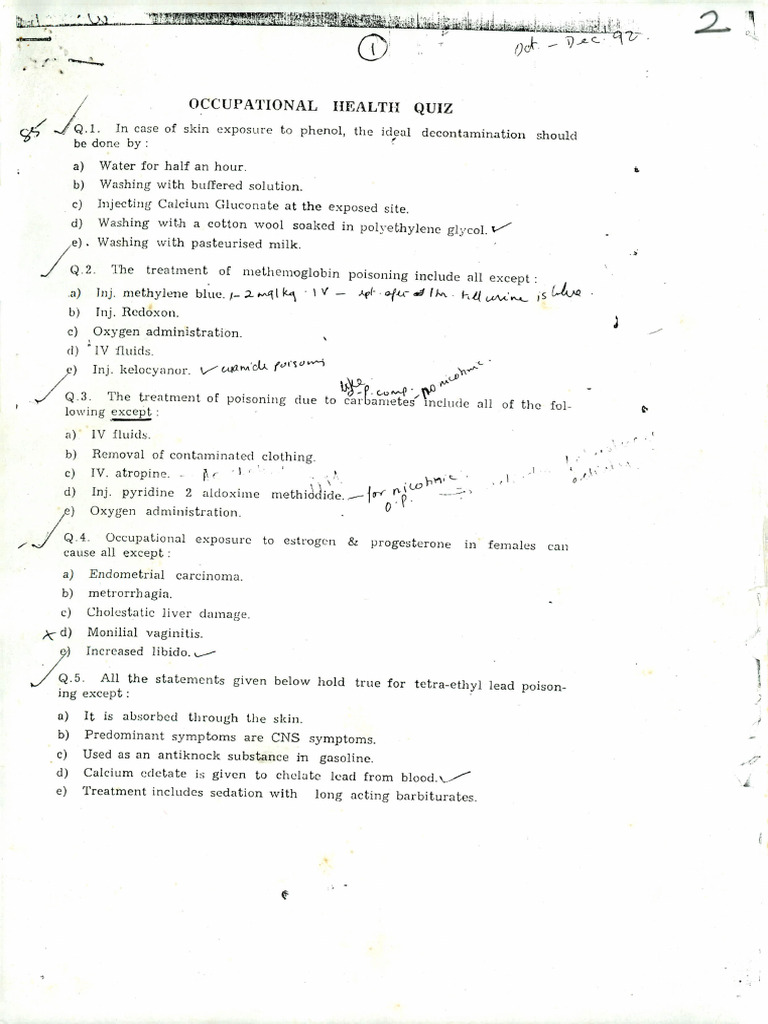 AFIH Question Bank 2 | PDF