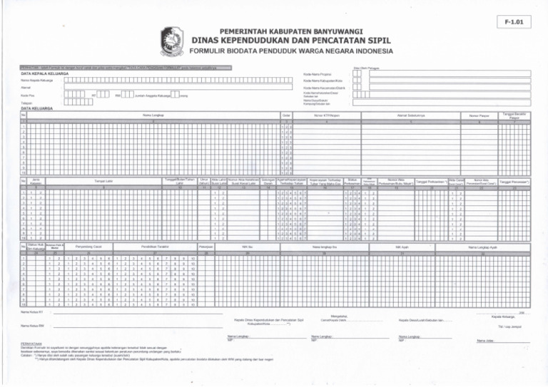 Form F1.01 | PDF