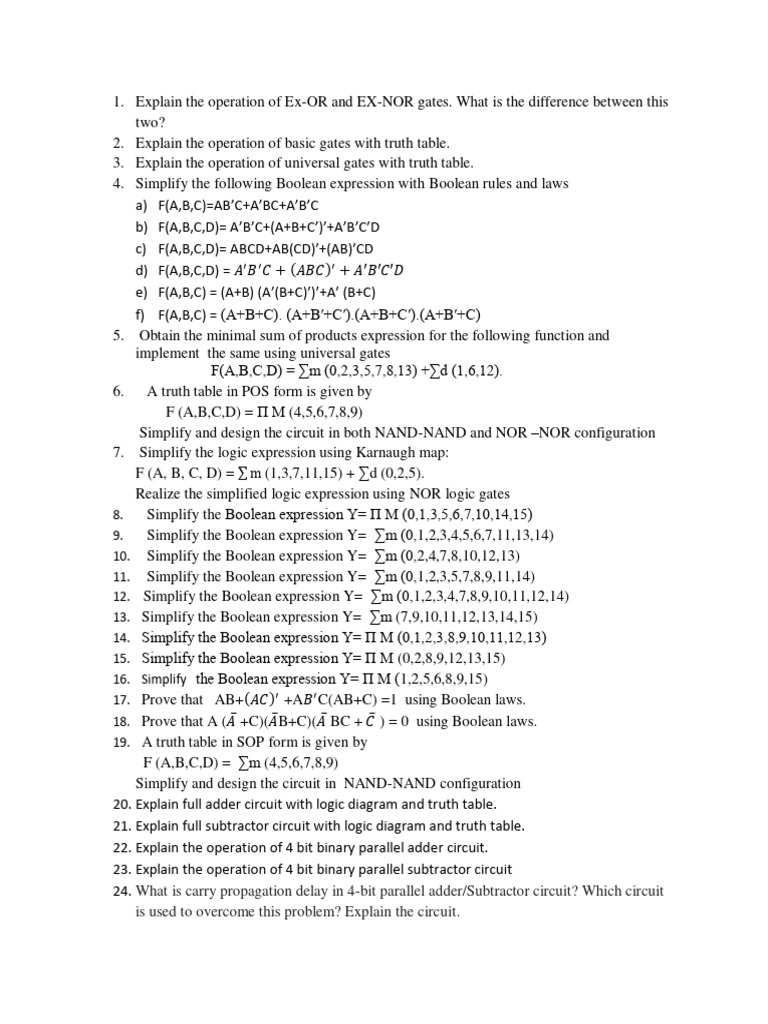 Sample Question 2 | PDF | Digital Electronics | Computer Science Sample Question 2 | PDF | Digital Electronics | Computer Science