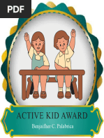 List of Awards For Kinder Ribbons | PDF