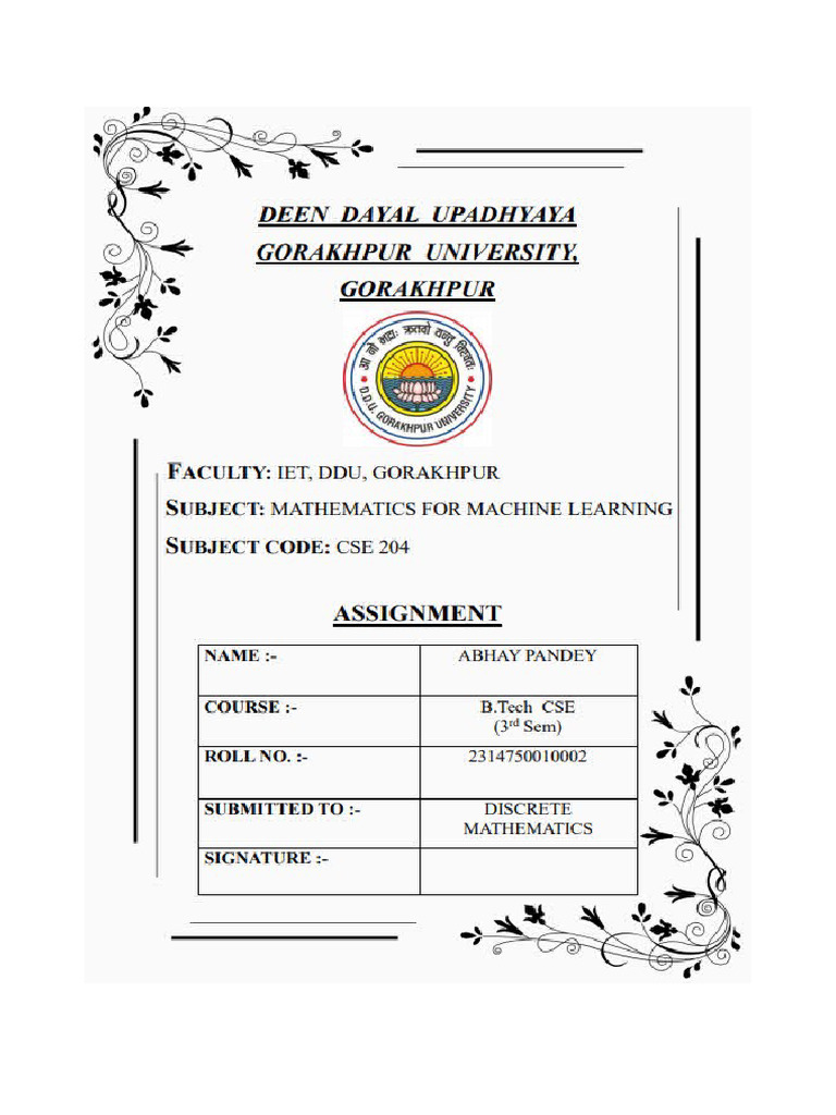 Abhay Discrete Assignment | PDF | Empty Set | Logic