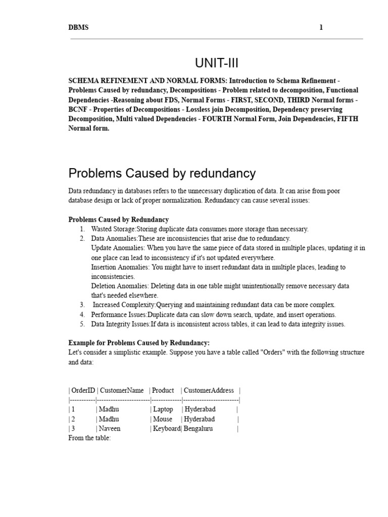 DBMS Unit 3 | PDF