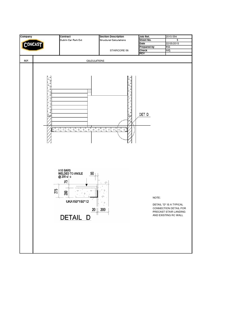Angle Bar Connection Calc (Staircore 06) | PDF