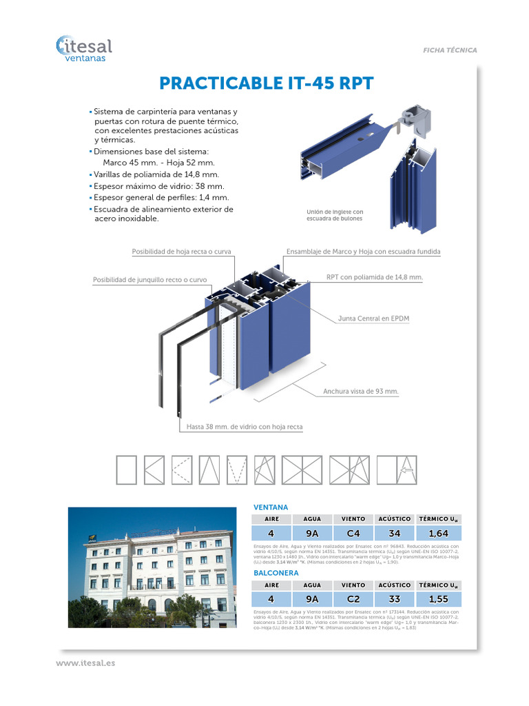 It-45 RPT Ficha Tecnica | PDF | Materiales de construcción | Dieléctrico