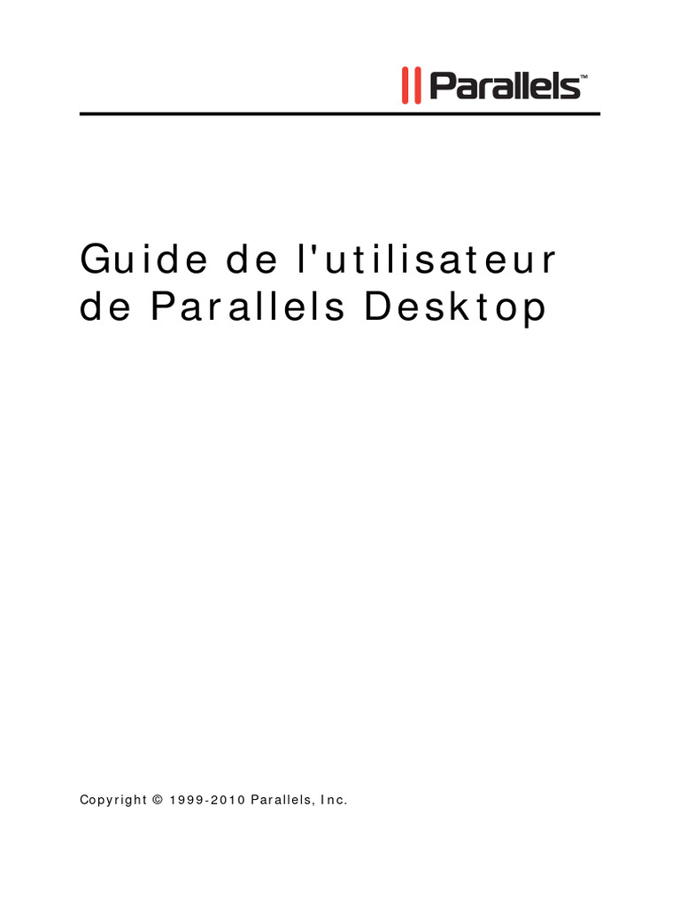 Parallels Desktop Users Guide | PDF