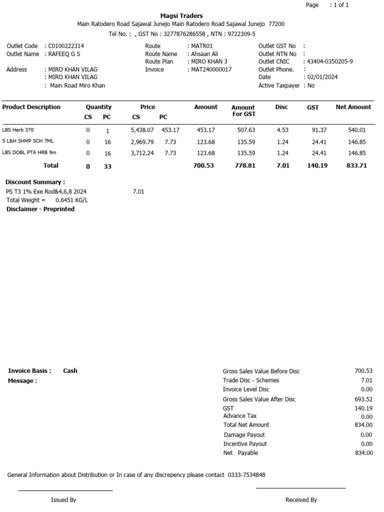 LBS Herb 370 S L&H SHMP SCH 7Ml Lbs Dobl Pta HRB 9M | PDF | Invoice ...