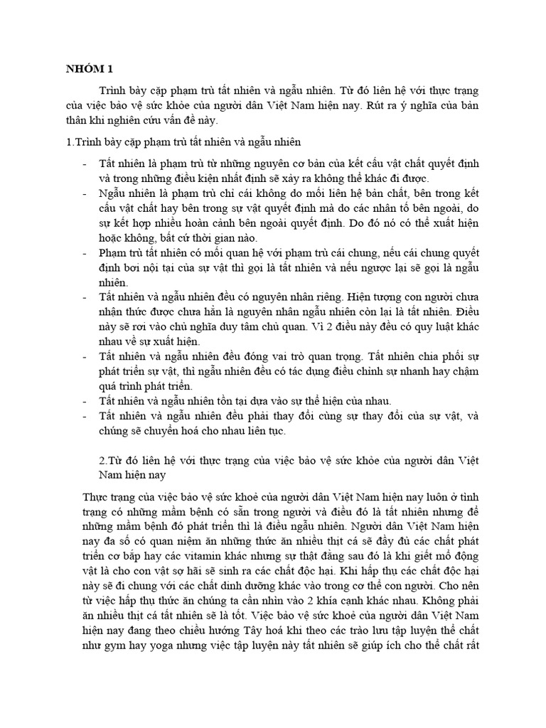 NHÓM 1- Triết-B14 | PDF