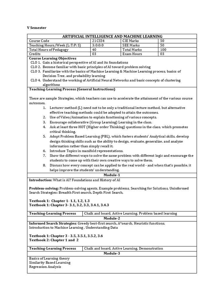 Artificial Intelligence and Machine Learning | PDF | Artificial ...