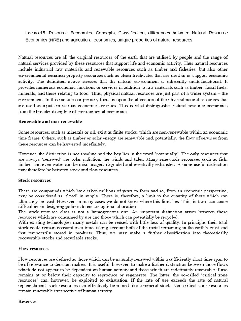 Natural Resource Econ | PDF | Greenhouse Gas | Economics