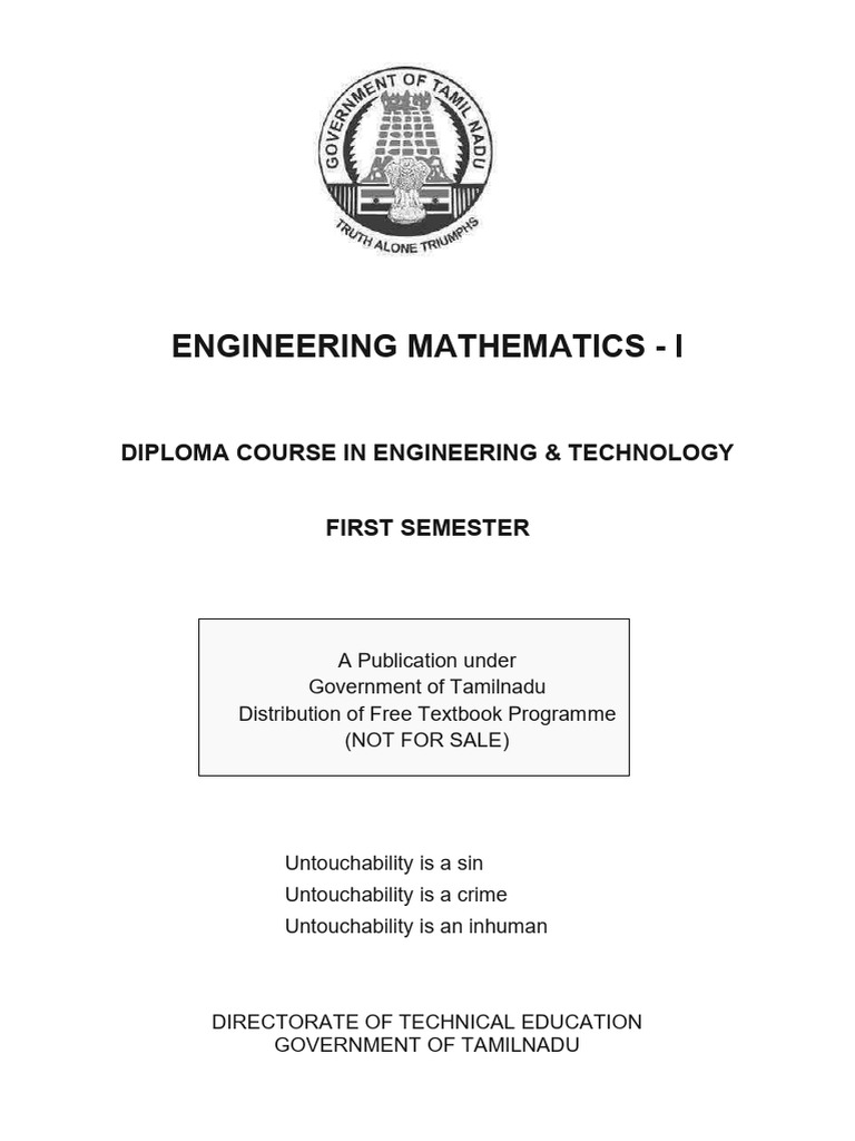 Engineering Mathematics I | PDF