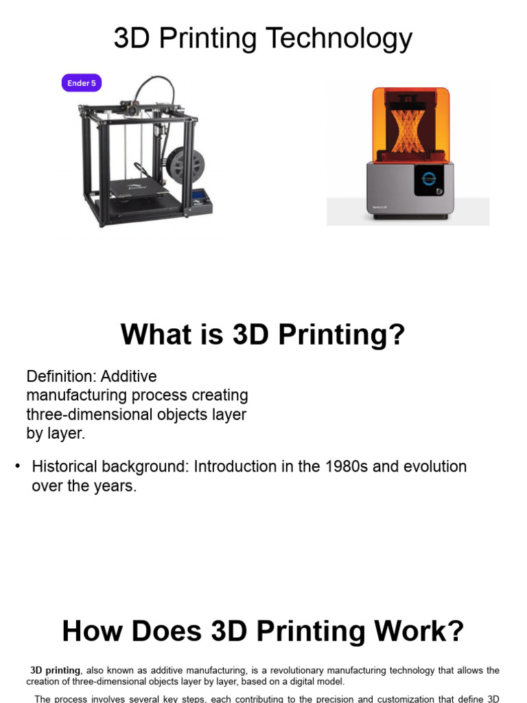 Exploring The Future: 3D Printing Technology | PDF | 3 D Printing | 3 D ...
