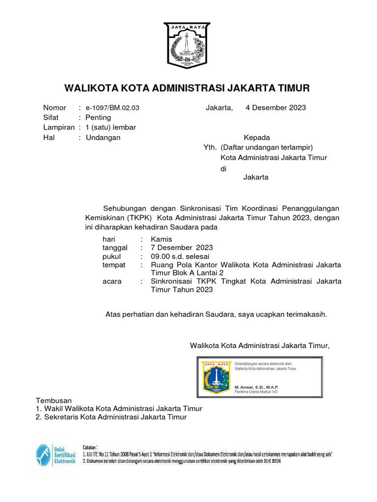 UUNDANGAN TKPK 2023 (Revisi) ) - Sign - Sign | PDF