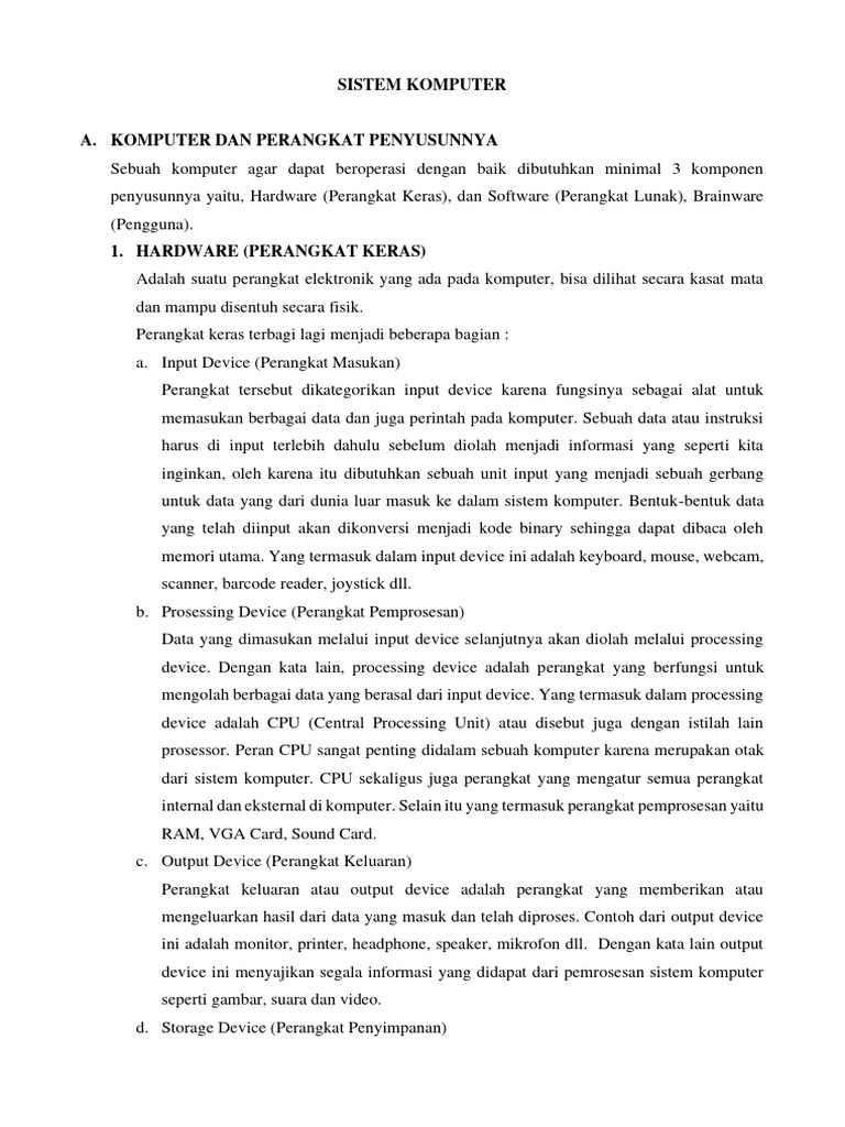 Modul Sistem Komputer | PDF