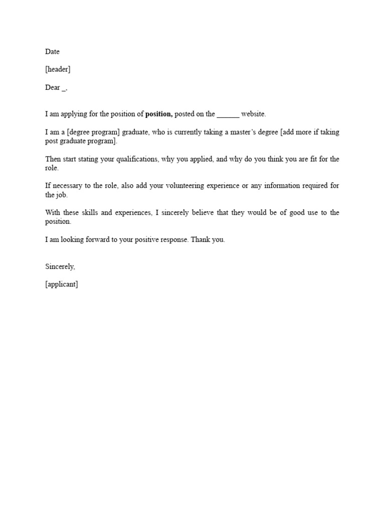 Sample Intention Letter Template | PDF | Career & Growth