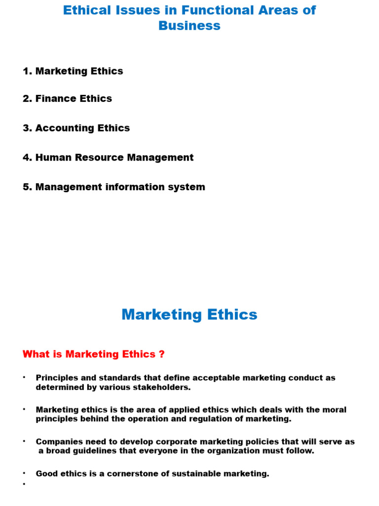 ETHICS Issues | PDF