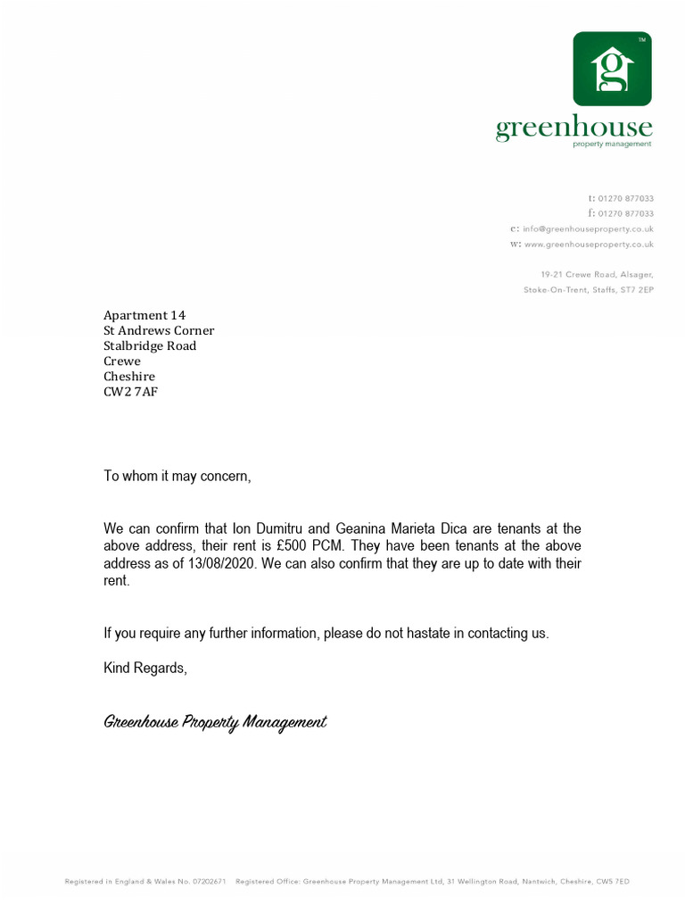 Greenhouse Property Management: Apartment 14 ST Andrews Corner Stalbridge Road Crewe Cheshire ...