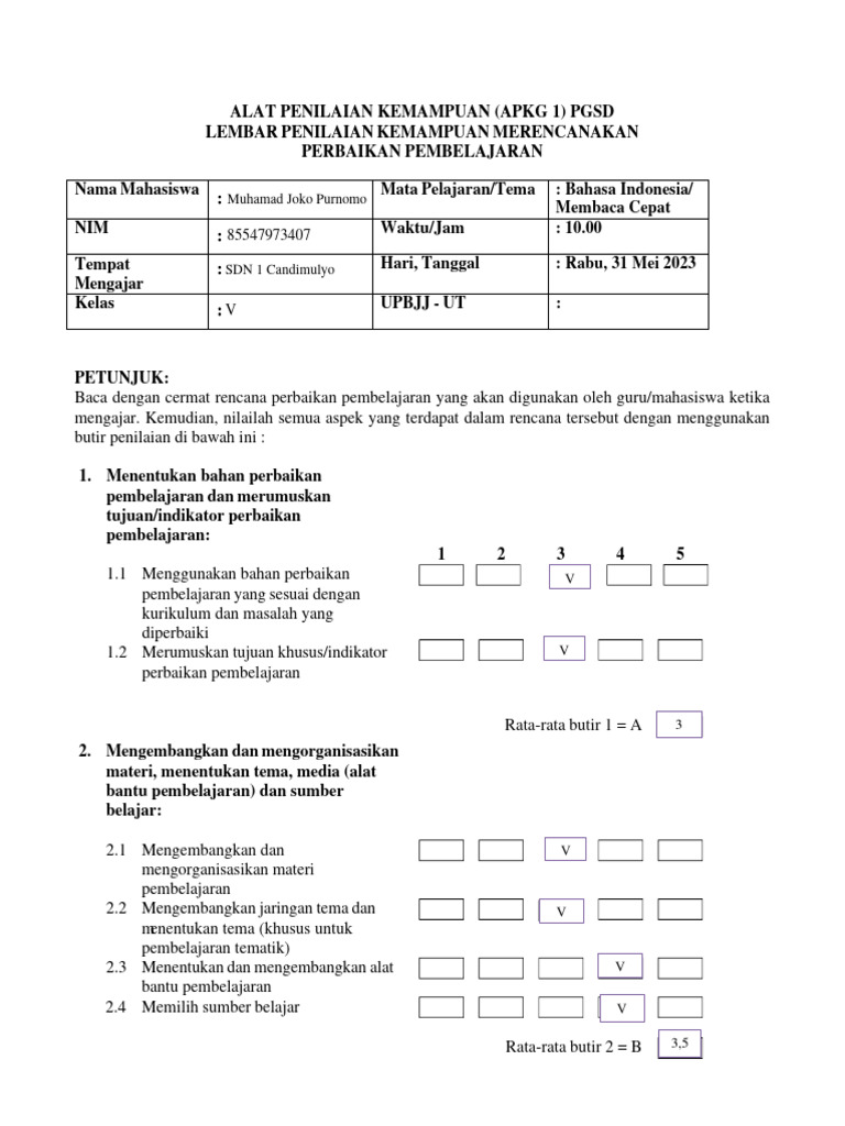 APKG 1 Dan 2 MJP | PDF | Karier & Perkembangan