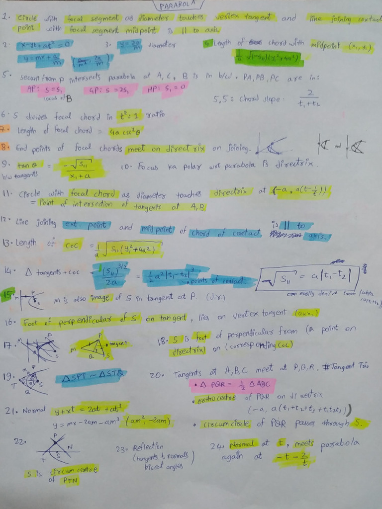 Parabola Properties | PDF | Elementary Mathematics | Euclid